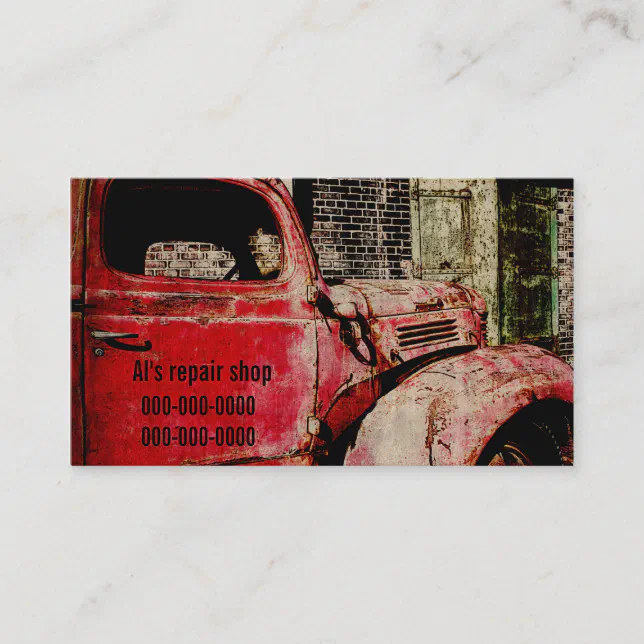 Car repair shop business card template | Zazzle