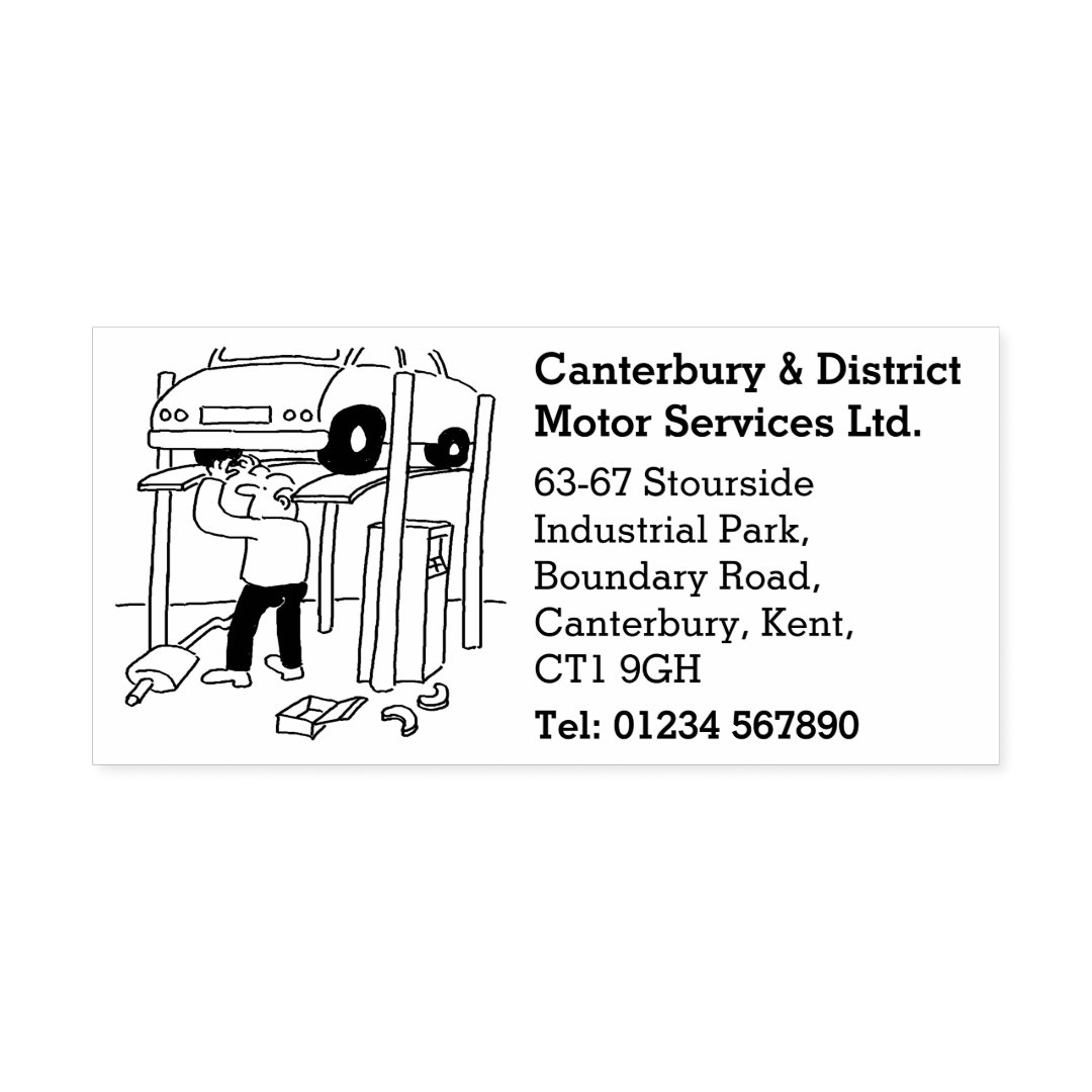 Car Repairs & Servicing Garage Business Self-inking Stamp | Zazzle
