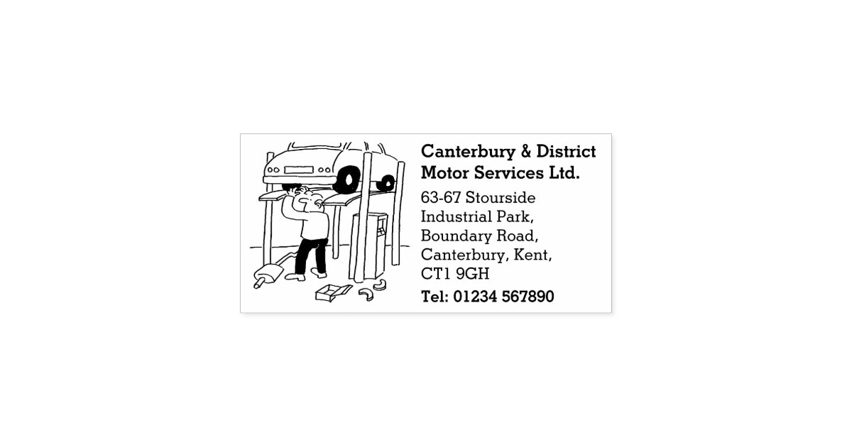 Car Repairs & Servicing Garage Business Self-inking Stamp | Zazzle