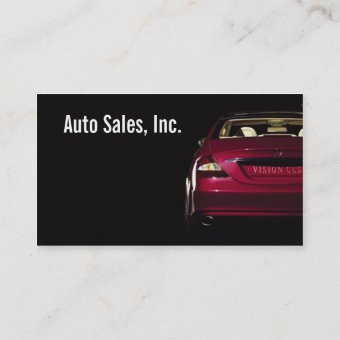 Car Sales Business Cards | Zazzle