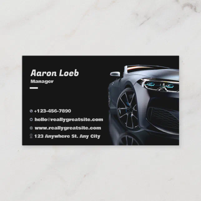 Car Salesman Business Card | Zazzle