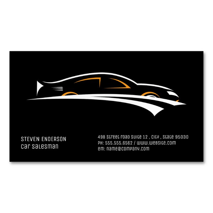 Car Salesman | Car Icon Business Card Magnet | Zazzle