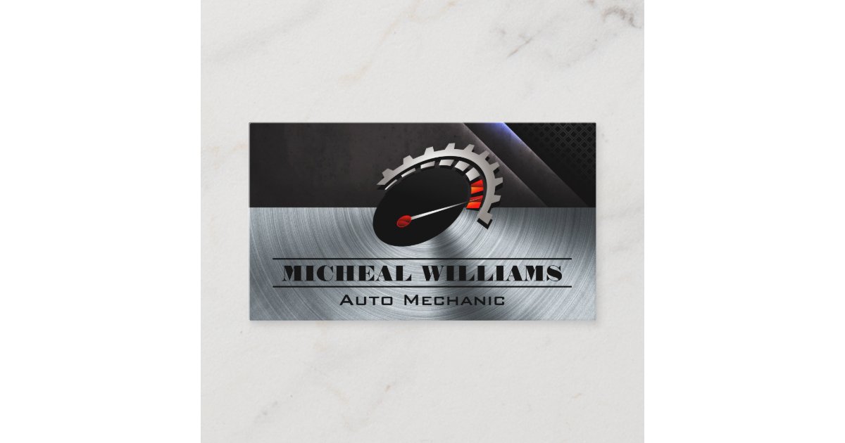 Car Service | Odometer Logo | Mechanic Business Card | Zazzle
