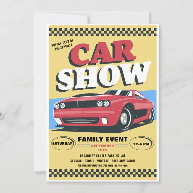 Car Show Announcement | Zazzle