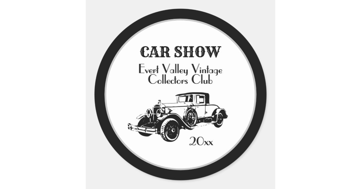 CAR SHOW - Sticker | Zazzle