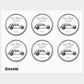 Car Show Stickers Double Line Customize | Zazzle