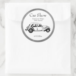 Car Show Stickers Double Line Customize | Zazzle