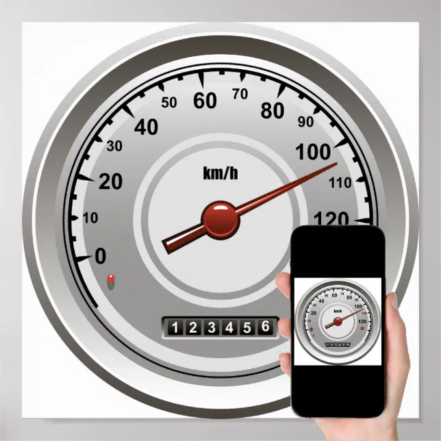 Car Speedometer Poster | Zazzle