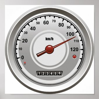 Car Speedometer Poster | Zazzle