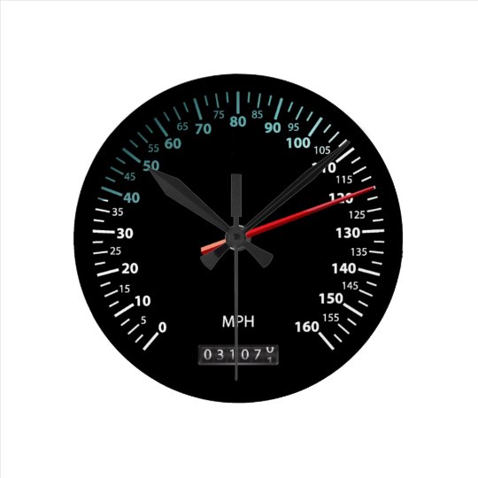 Car Speedometer Round Clock | Zazzle.com