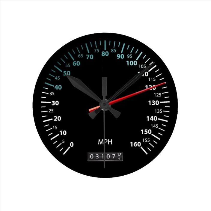 Car Speedometer Round Clock | Zazzle.com