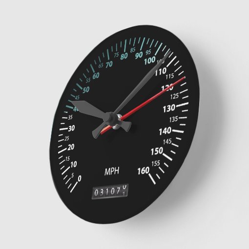 Car Speedometer Round Clock | Zazzle