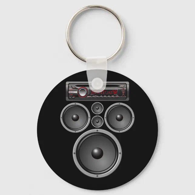 CAR STEREO SPEAKERS SYSTEM AUDIO HALLOWEEN COSTUME KEYCHAIN | Zazzle
