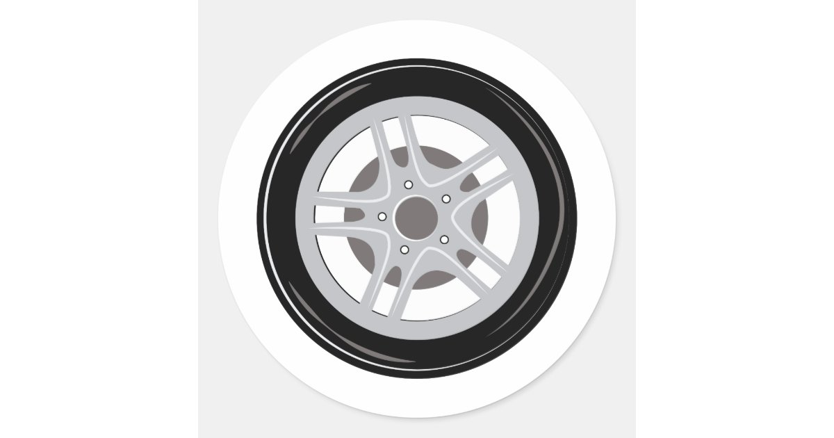 Car Tire Classic Round Sticker | Zazzle