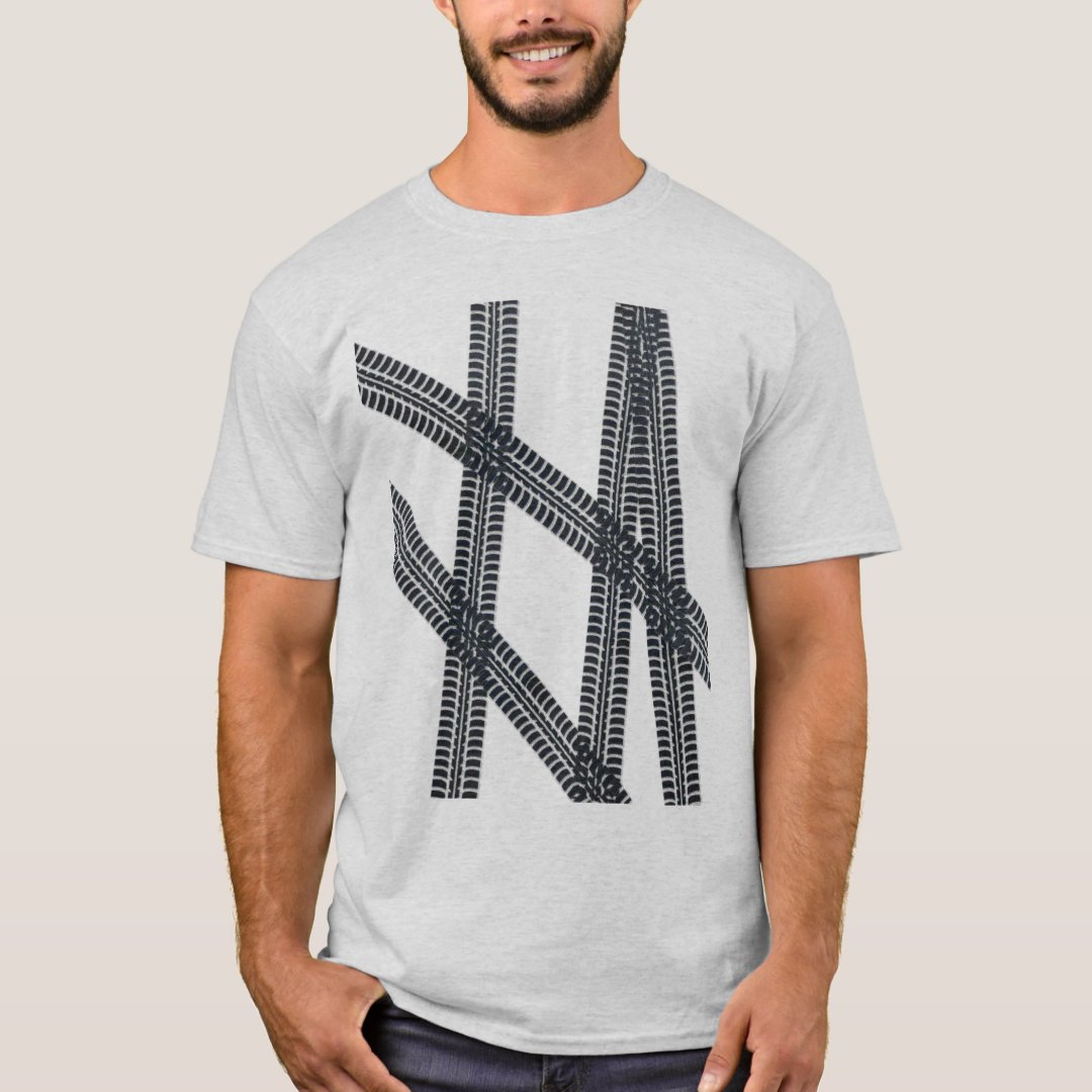 Car tire marks/tracks Tshirt | Zazzle