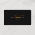 Car Transport Driver Monogram Black Orange Modern Business Card | Zazzle