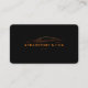 Car Transport Driver Monogram Black Orange Modern Business Card | Zazzle