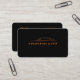 Car Transport Driver Monogram Black Orange Modern Business Card | Zazzle