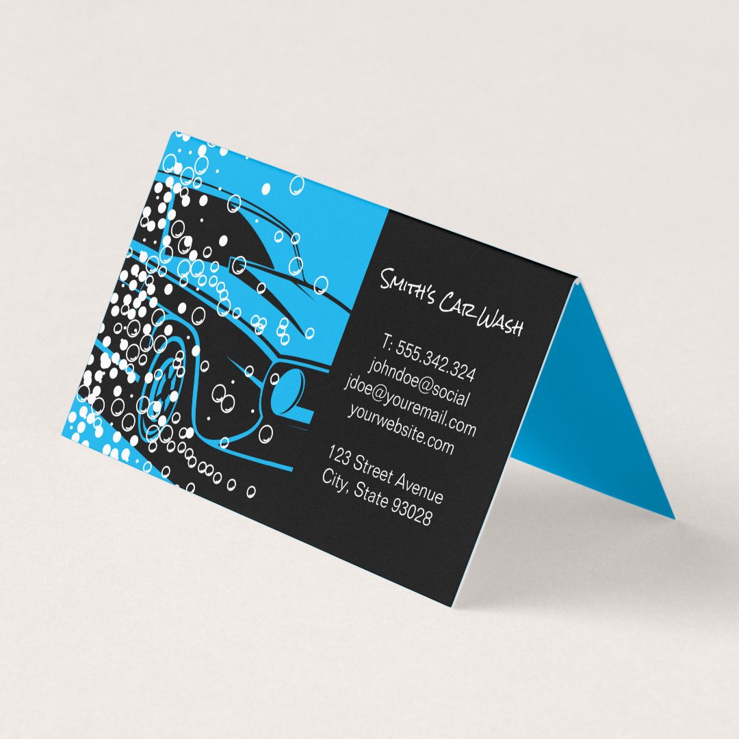 Car Wash | Auto Car Detailing | Cleaning Service Business Card | Zazzle