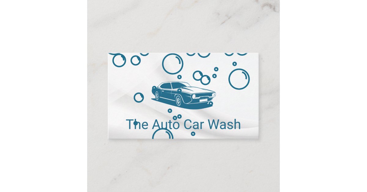 Car Wash | Auto Cleaning Business Card | Zazzle