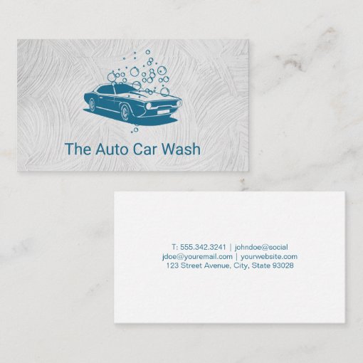 Car Wash | Auto Cleaning Business Card | Zazzle