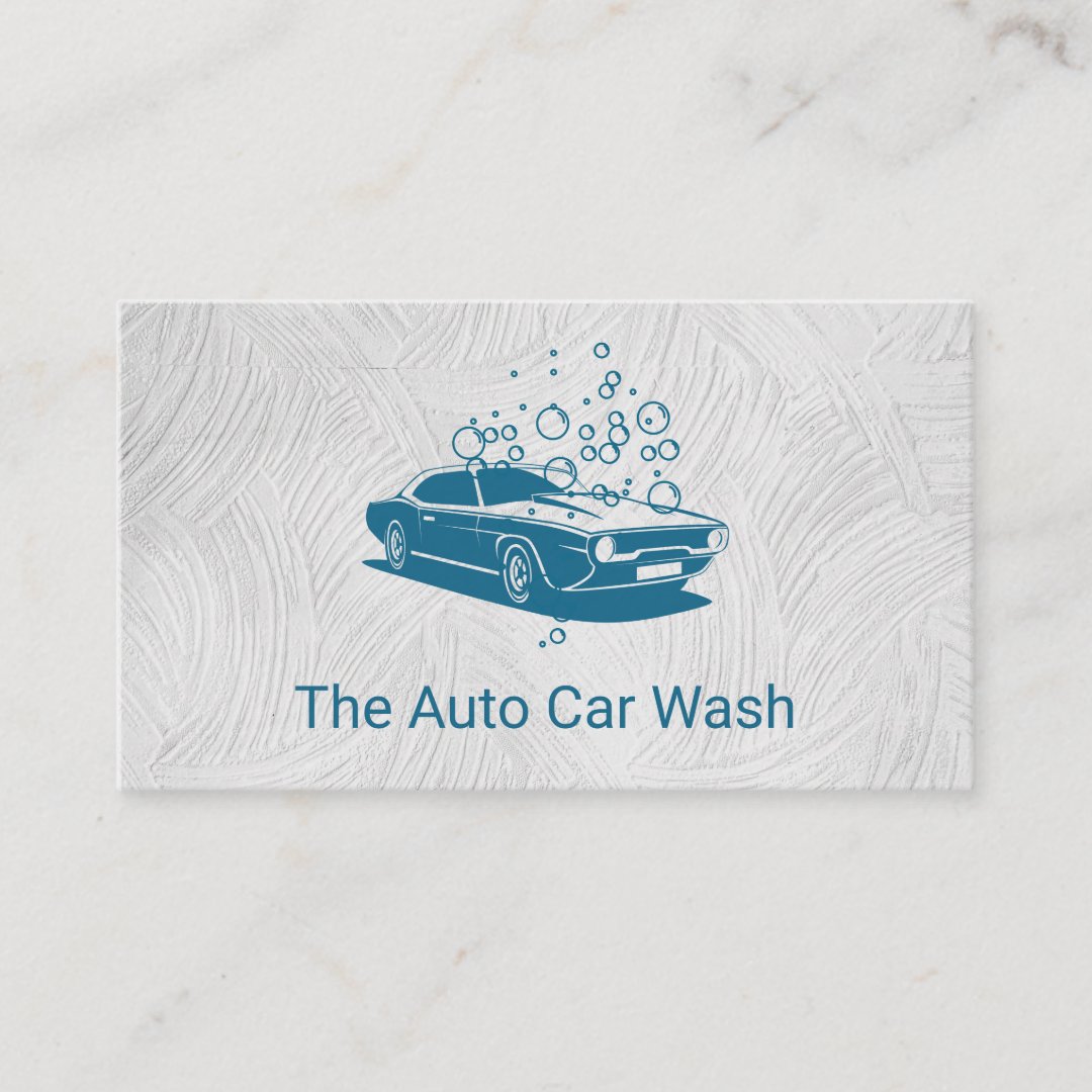 Car Wash | Auto Cleaning Business Card | Zazzle