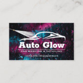 Car Wash Auto Detailing Modern Cleaning Loyalty Business Card | Zazzle