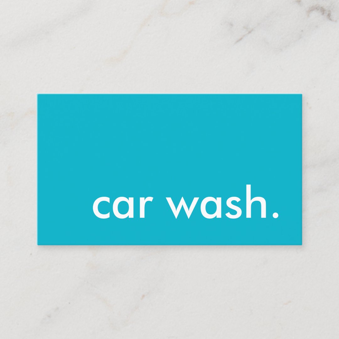 car wash. loyalty punch card | Zazzle