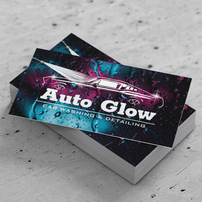 Car Wash Mobile Auto Detailing Automotive Cleaning Business Card | Zazzle
