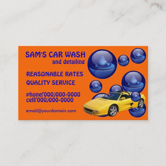 Car Wash Service Business Cards | Zazzle.com