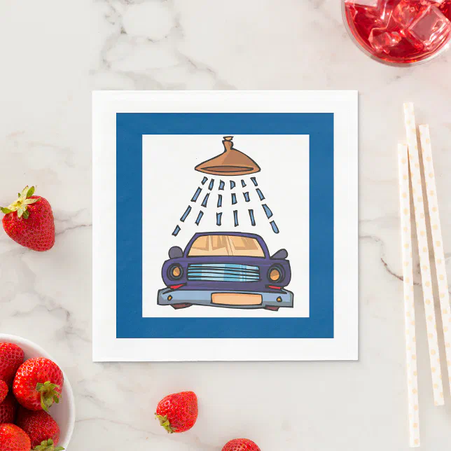 Car Wash Sign Napkins | Zazzle