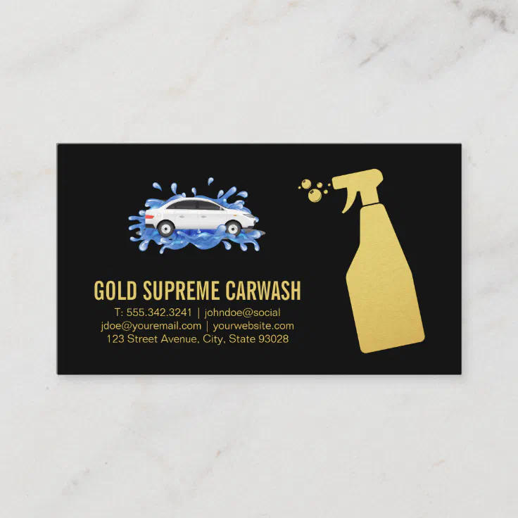 Car Wash Splash | Auto Service Business Card | Zazzle