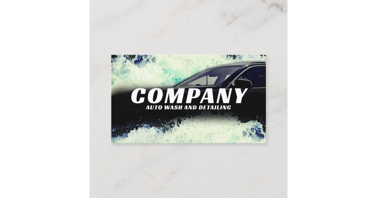 Car water splash automotive aquatic Business Card | Zazzle