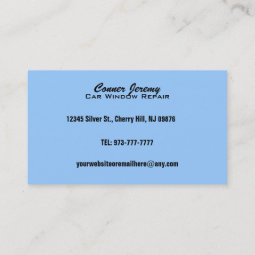 Car Window Repair Business Cards | Zazzle