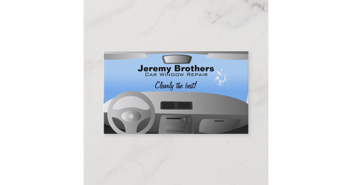 Car Window Repair Business Cards | Zazzle