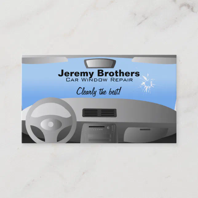 Car Window Repair Business Cards | Zazzle