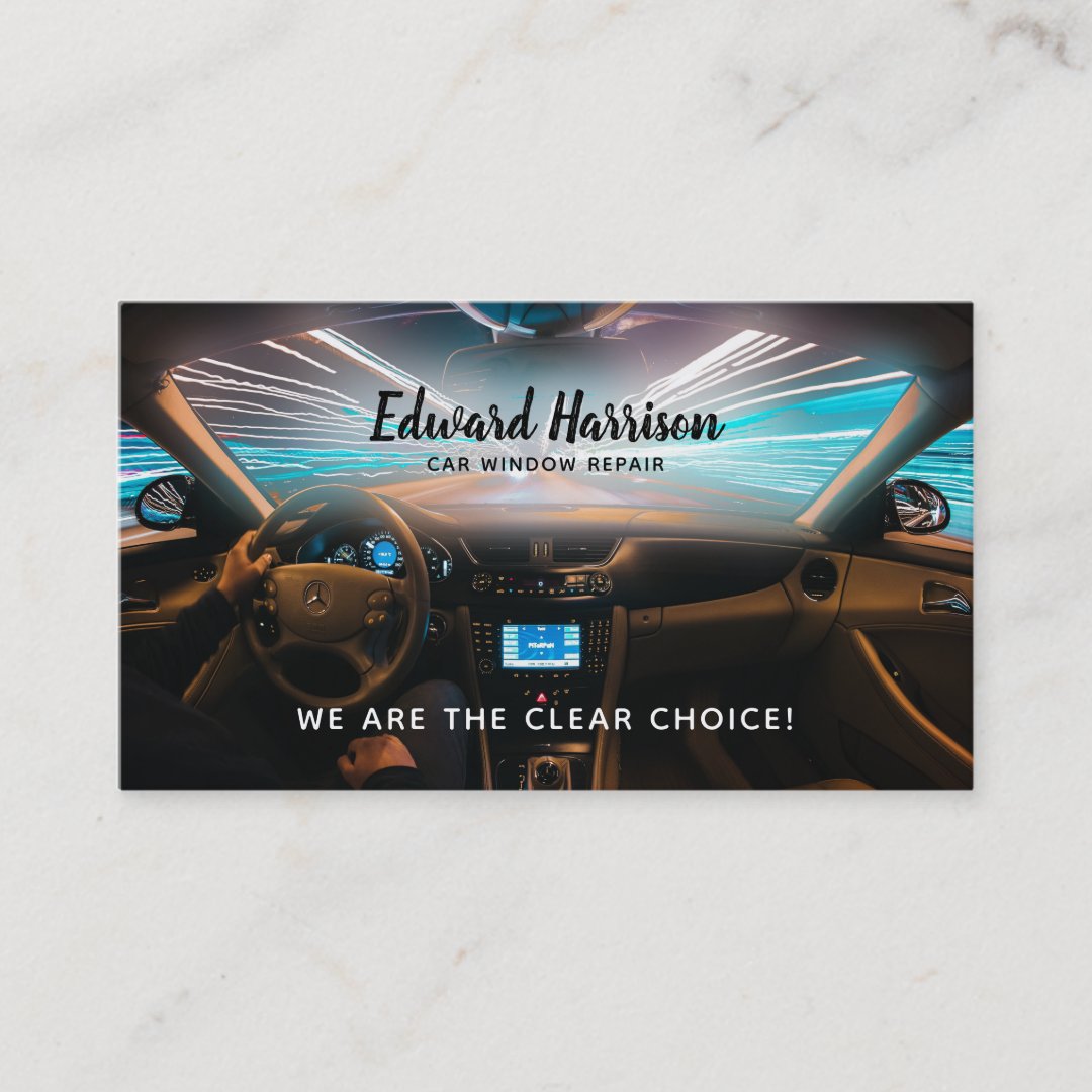 Car Window Repair Slogans Business Card | Zazzle
