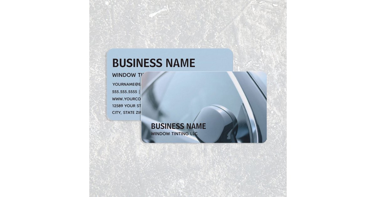 Car Window Solar Tinting Business Card | Zazzle