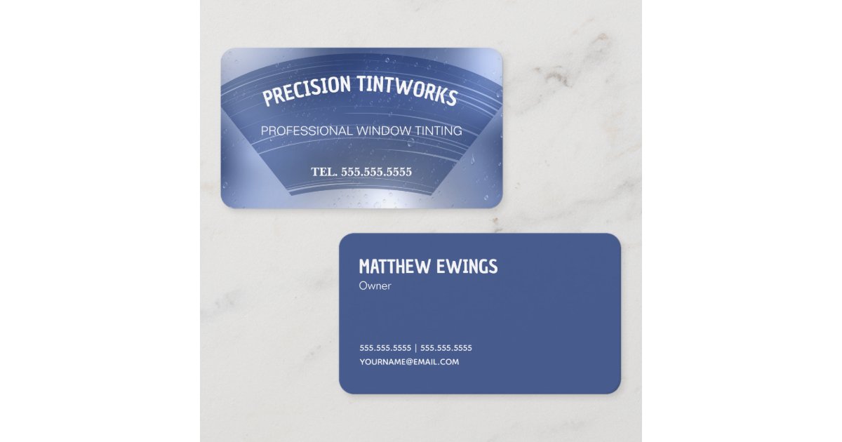 Car Window Tint Business Card | Zazzle