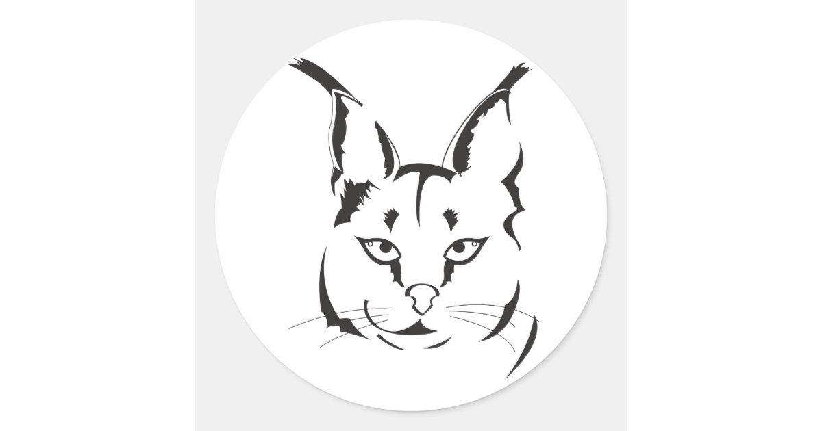 Caracal Classic Round Sticker | Zazzle