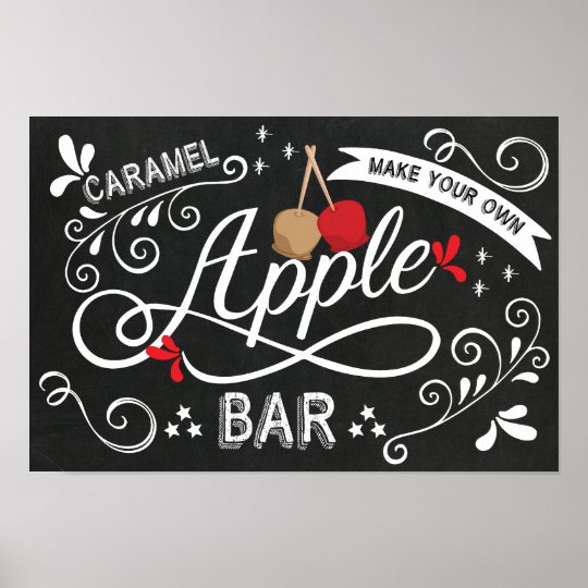 Caramel Apple Bar Event Sign | Zazzle.com