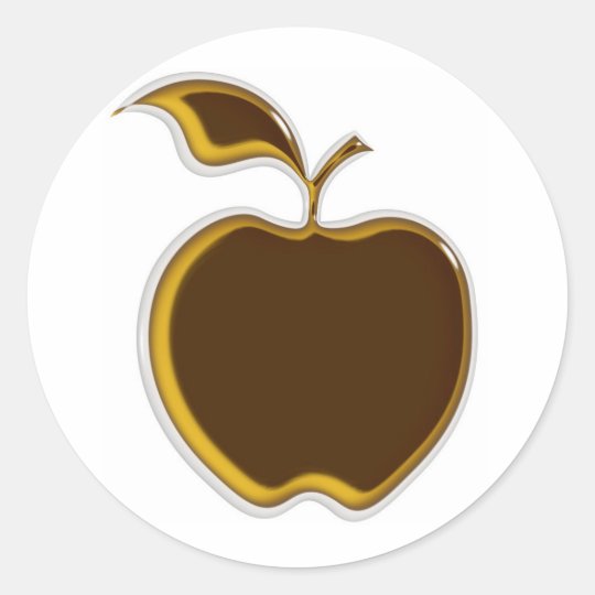 Caramel Apple Stickers..! Classic Round Sticker | Zazzle.com