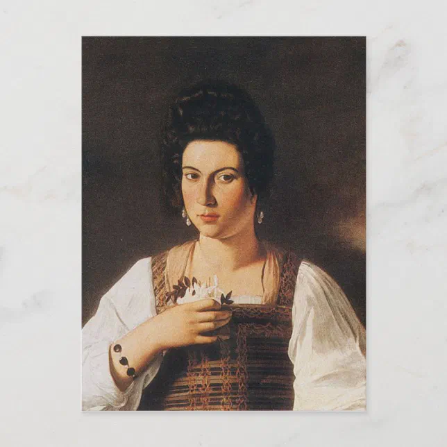 Caravaggio - Portrait of a Courtesan Painting Postcard | Zazzle
