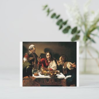 Caravaggio - Supper at Emmaus - Classic Painting Postcard | Zazzle