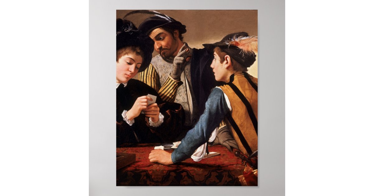 Caravaggio The Cardsharps Poster | Zazzle