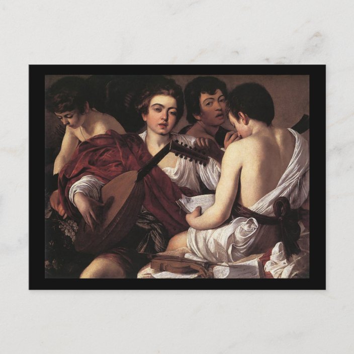 Caravaggio The Musicians Postcard | Zazzle.com