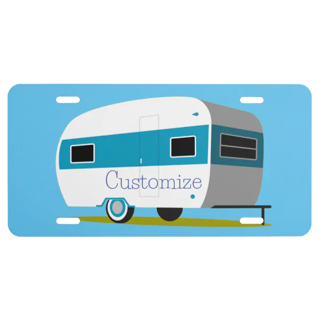 Caravan Camper RV Thunder_Cove License Plate | Zazzle