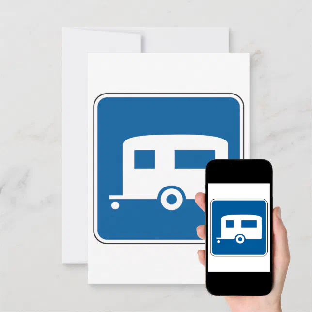 Caravan Road Sign Invitations | Zazzle
