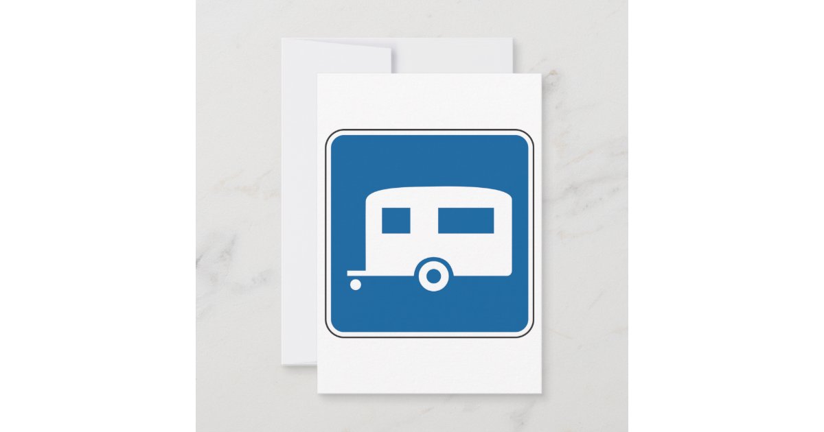 Caravan Road Sign Invitations | Zazzle