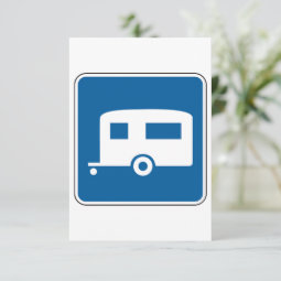 Caravan Road Sign Invitations | Zazzle